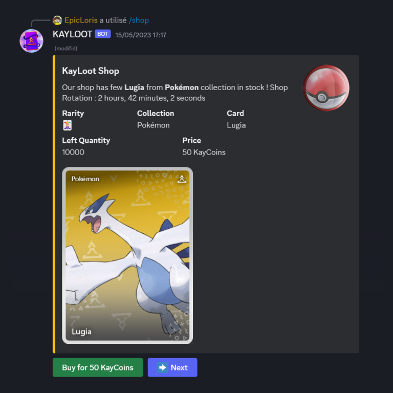 Bot Discord TCG : Découvrez Kayloot, le jeu de cartes à collectionner
