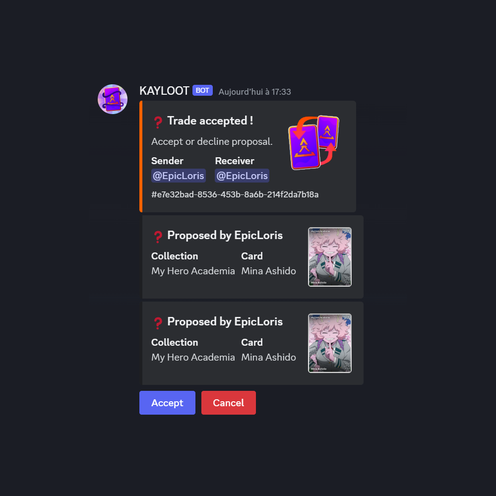 Bot Discord TCG : Découvrez Kayloot, le jeu de cartes à collectionner